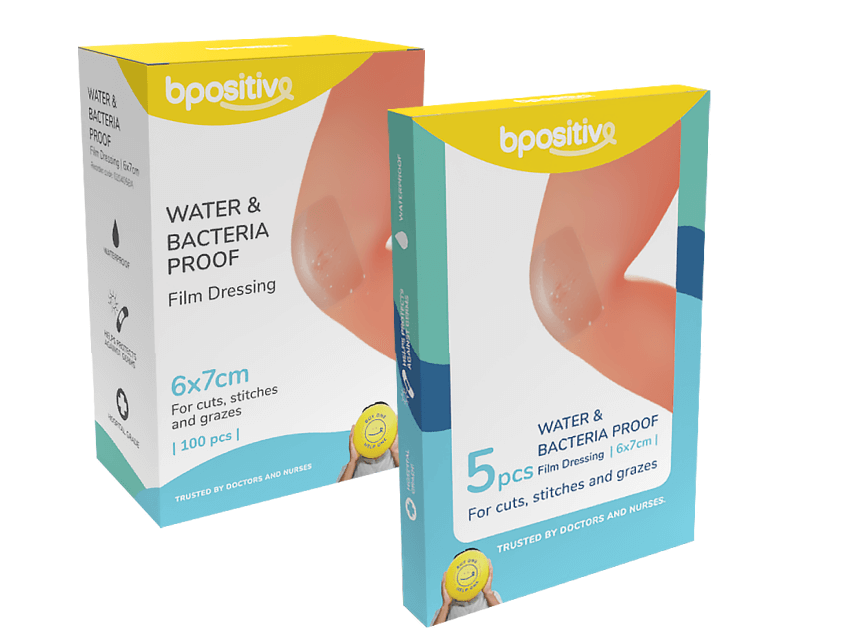 WATERPROOF & BACTERIA PROOF Film Dressing - BPositive