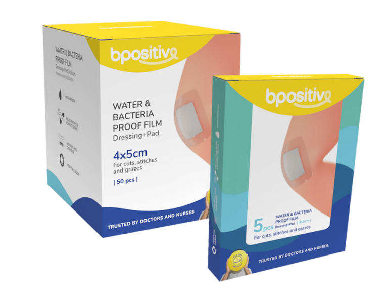 WATER & BACTERIA PROOF FILM Dressing+Pad - bpositive